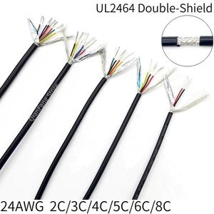 Jual 1M 24AWG Shielded Wire Signal Cable 2 3 4 5 6 8 Core PVC Insulated ...
