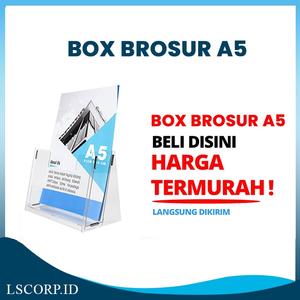 Jual Box Brosur Akrilik A5 2mm Rak Tempat Brosur Meja Tent Acrylic ...