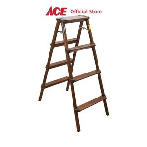Jual Ace hardware - Krisbow Tangga Aluminium 4 Step Motif Kayu Teak ...