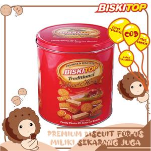 Jual BISKITOP - Biskitop Kaleng Bulat Tradisional 500Gr Assorted ...