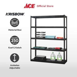 Jual Ace hardware - Krisbow Rak Besi 5 Tingkat 120x45x180 Cm - Hitam ...