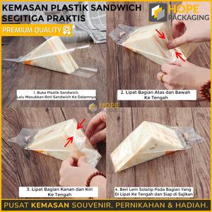 Jual [Harga / 20 Pcs] Kemasan Plastik Sandwich Segitiga Praktis ...