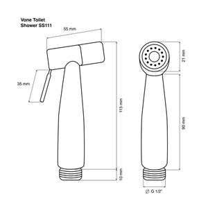 Jual VONE SS111 Toilet Shower Set Jet Bidet Cebok Kloset Closet ...