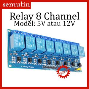 Jual Relay 8 Channel 5V 12V / Arduino Optocoupler High Low Trigger DIY ...