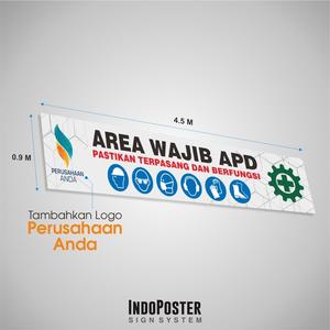 Jual Spanduk Banner K3 Safety Area Wajib APD PPE Alat Pelindung Diri ...