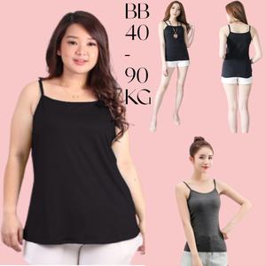 Jual BB 40-90KG - Singlet Wanita / Tanktop Polos / Tank Top Tali Kecil ...