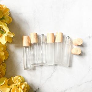 Jual Botol Roll On 10ml Kaca Tutup Wood Bambu Metal Roller DB - kaca ...