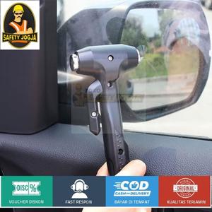 Jual Palu Pemecah Kaca Mobil Emergency Safety Glass Breaker Black - Kab ...