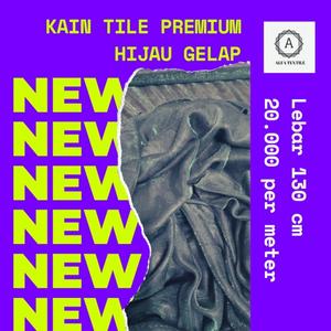 Jual Kain Tile Tule Tulle Premium Lebar 130 Cm Warna Hijau Army Per 25 ...