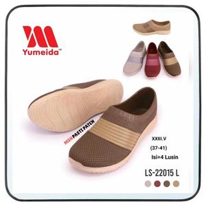 Jual COD Sepatu karet slip on wanita Sepatu yumeida 22015 ukuran 37-43 ...