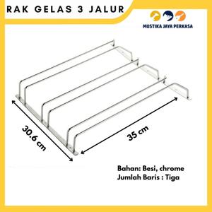 Jual Rak Gelas Wine Gantung 3 Jalur Tempat Gelas Mini Bar Mew dustda ...