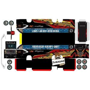 Jual DIY Miniatur Bus Bejeu Volvo Papercraft Lembaran lepdyo 9589dd ...