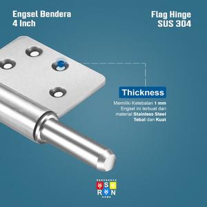 Jual Engsel Pintu Bendera Stainless 4 Inci Engsel Cabut Reson yastpe ...