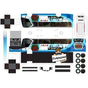 Jual DIY Miniatur Bus Jaya All New Legacy Papercraft Lembaran raggse ...