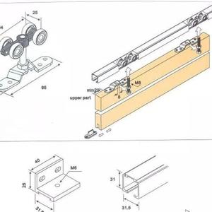 Jual SET Rel dan Roda Pintu Rumah Geser Sliding J3 Tebal 1,8 deblba ...