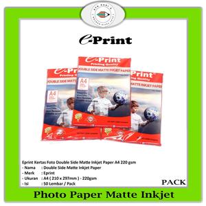Jual KERTAS FOTO DOUBLE SIDE MATTE INKJET PAPER EPRINT A4 220 GSM ...
