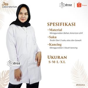 Jual JAS LABORATORIUM LENGAN PANJANG JAS LAB PUTIH LENGAN PANJANG BAJU ...