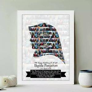 Jual FRAME KACA + CETAK + DESIGN mozaik foto siluet hadiah kado custom ...
