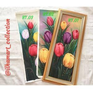 Jual Lukisan Bunga Tulip Potrait beserta Bingkai pigura Ukuran 30cm x ...