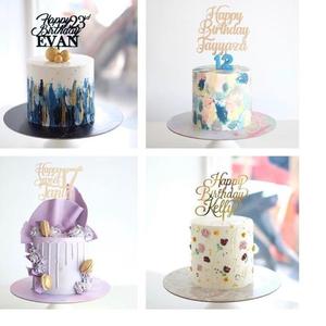 Jual Cake Topper Happy Birthday Custom Nama Ultah Hiasan Kue Tart ...