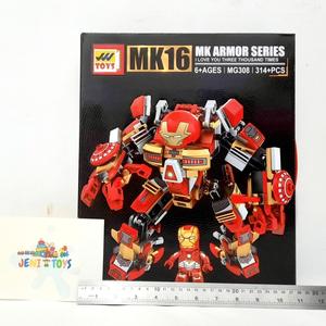 Jual brick MK16 Hulkbuster Iron man MK Armor Series 314 pcs MG 308 ...