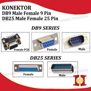 Jual Konektor DB9 DB 9 Connector Male Female Socket Adapter RS232 ...