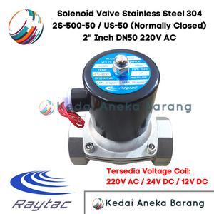 Jual Solenoid Valve 2" Inch Inchi Stainless Steel 220V AC NC 2S-500-50 Best - Kota Surabaya ...