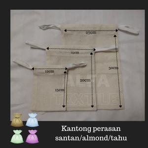 Jual Kantong Saringan Kain Blacu Peras Santan Tahu Bumbu - 8cm x 10cm ...