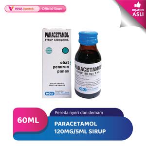 Jual Paracetamol 120 mg/5 ml Sirup untuk Menurunkan Demam (60 ml ...