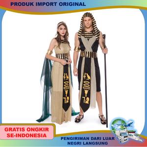 Jual Set Kostum Mesir Halloween Pria Wanita Cosplay Baju Yunani ...