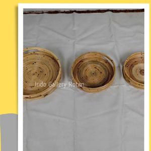 Jual Nampan Saji Rotan Bulat - Rattan Tray Bulat - Baki Anyaman Rotan ...
