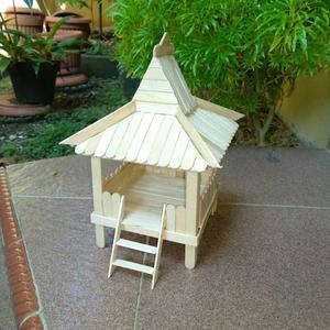 Jual Prakarya Maket Miniatur Rumah Adat Jawa Joglo dari stik es krim ...