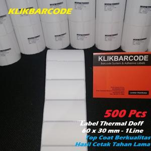 Jual KERTAS LABEL PRINTER BARCODE 60 X 40 MM ( 1 LINE ) THERMAL isi 500 ...