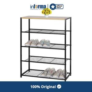 Jual INFORMA - RAK SEPATU-BRANDON 4 TIER SHOE RACK 63X30X83CM - Kota ...