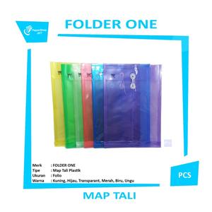 Jual FOLDER ONE - Map Tali Plastik Ukuran Folio - Pcs - TRANSPARANT ...