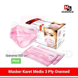 Jual Masker Earloop Onemed Pink Medis 3Ply Isi 50 / Box - Kab. Malang ...