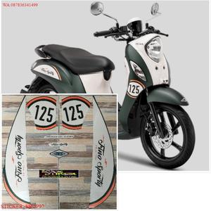 Jual (ORI) striping original Yamaha Fino sporty 125 Oren hijau gelap ...