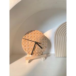 Jual Jam Kayu Rotan Jam Meja jam Dinding / jam Kayu Rotan / Aesthetic ...