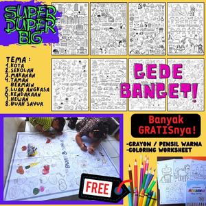 Jual KERTAS MEWARNAI JUMBO Poster Mewarnai Raksasa Ukuran Besar ...