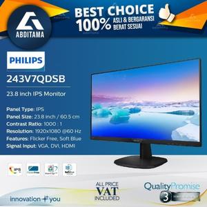 Jual Monitor LED PHILIPS 243V7 24" 1920x1080 IPS VGA HDMI Frameless ...
