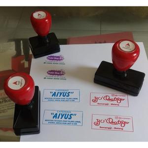 Jual Cetak Stempel PERSEGI Perusahaan logo nama TTD lunas stample ...