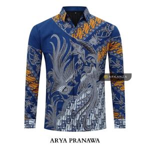 Jual Kemeja Batik Arkanza Full Lapis Furing Puring Motif Arya Pranawa Biru - PANJANG, S - Kab ...