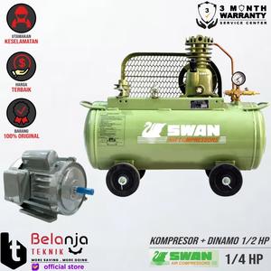 Jual SWAN 0.25 HP AIR COMPRESSOR & ELEKTRO MOTOR 1/2 HP KOMPRESSOR ANG ...