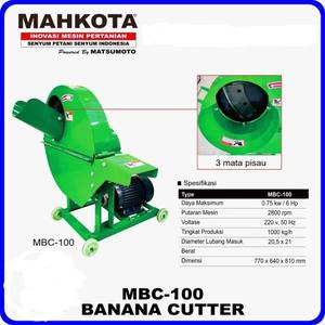 Jual Mahkota Banana Cutter MBC 100 Mesin Pencacah Batang Pisang MBC100 Best - Kota Semarang ...