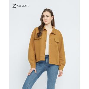 Promo Zalmore Women Oversize Jacket Embossed Cotton - Jaket Wanita ...
