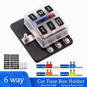 Jual Universal 12V 32V Screw Binding Post Fuse Fuse Box With LED ...