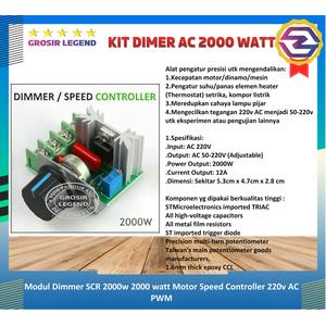 Jual Modul Dimmer SCR 2000 watt Motor Speed Controller 220v AC PWM ...