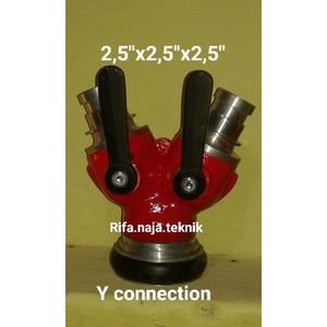 Jual Y connection hydrant 2 handle cabang 3 way pemadam 2,5"x2,5"x2,5 ...