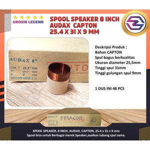 Jual SPUL SPULL SPOL SPOOL SPEAKER 8 INCH AUDAX CAPTON 25.4 x 31 x 9 mm ...
