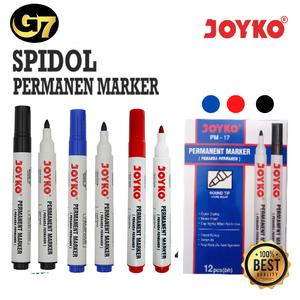 Jual Spidol Permanen Joyko Sepidol Permanent Marker Warna Hitam Biru ...